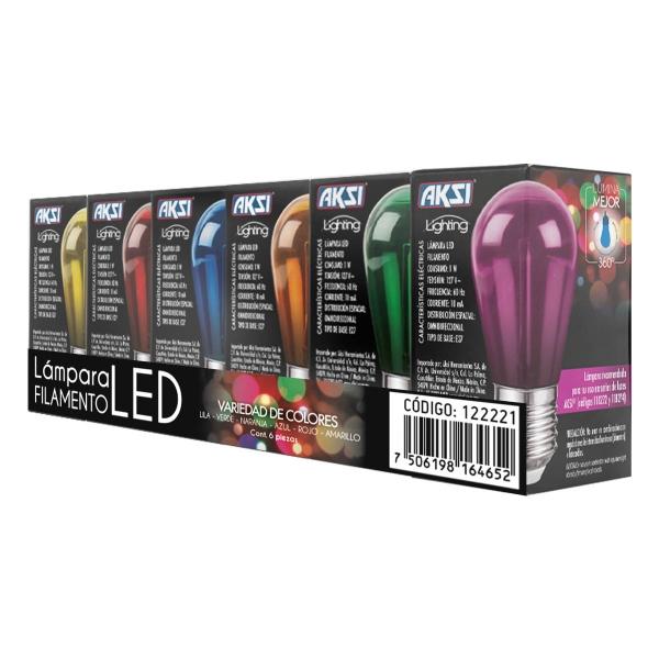 PAQUETE DE 6 FOCOS LED S14 1W COLORES | The Home Depot México