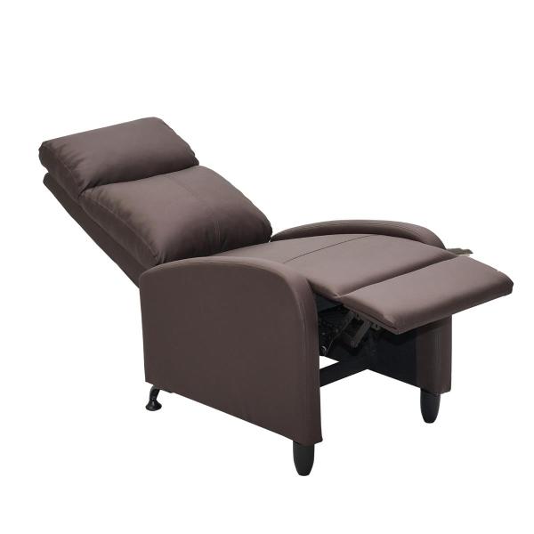SILLON RECLINABLE INDIVIDUAL CON TAPIZADO DE ECOCUERO NEGRO | The Home ...
