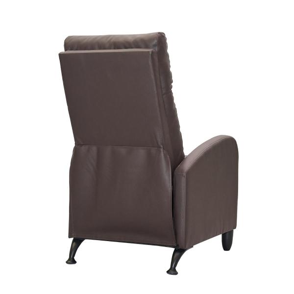 SILLON RECLINABLE INDIVIDUAL CON TAPIZADO DE ECOCUERO NEGRO | The Home ...
