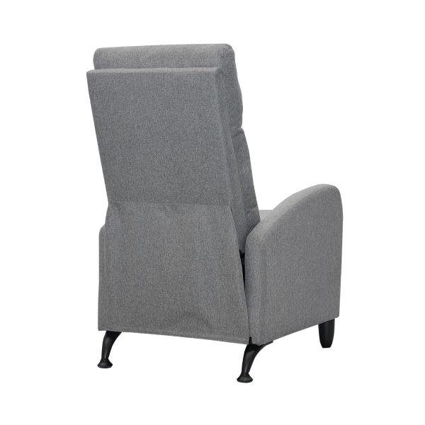SILLON RECLINABLE INDIVIDUAL CON TAPIZADO DE TELA GRIS | The Home Depot ...