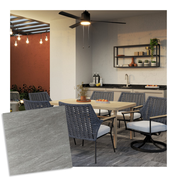 PISO TERRENOVA 45X45 DARK GRAY 1.64 M2 | The Home Depot México