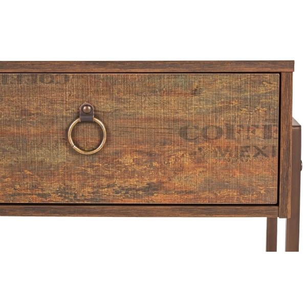 BURÓ COLOR NOGAL CON 1 ENTREPAÑO Y 1 CAJÓN CON CORREDERA DE EXTENSIÓN ...