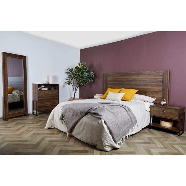 BURÓ COLOR NOGAL CON 1 ENTREPAÑO Y 1 CAJÓN CON CORREDERA DE EXTENSIÓN ...