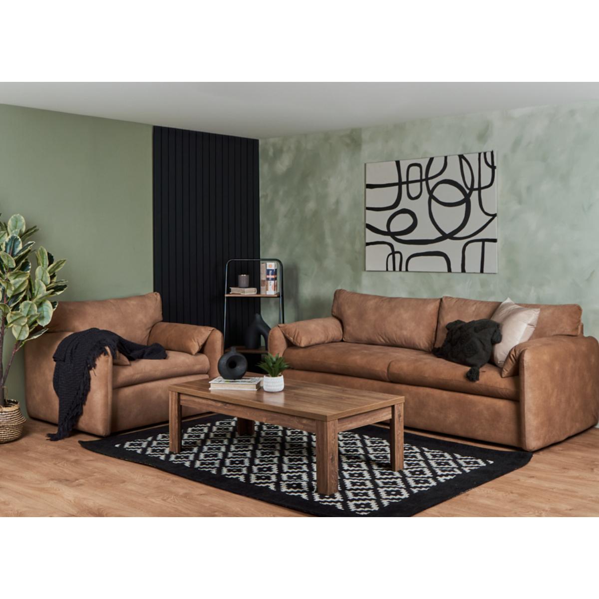 Sillón Individual Tapizado en Tela Premium Café Plomo. Estructura de ...