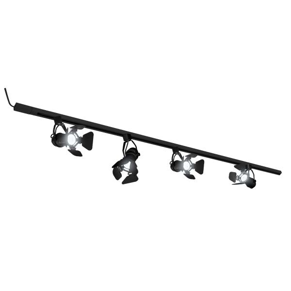 ILUMINACIÓN DE RIEL LED 2 MTS LUZ FRÍA ATENUABLE 6500K NEGRO | The Home ...