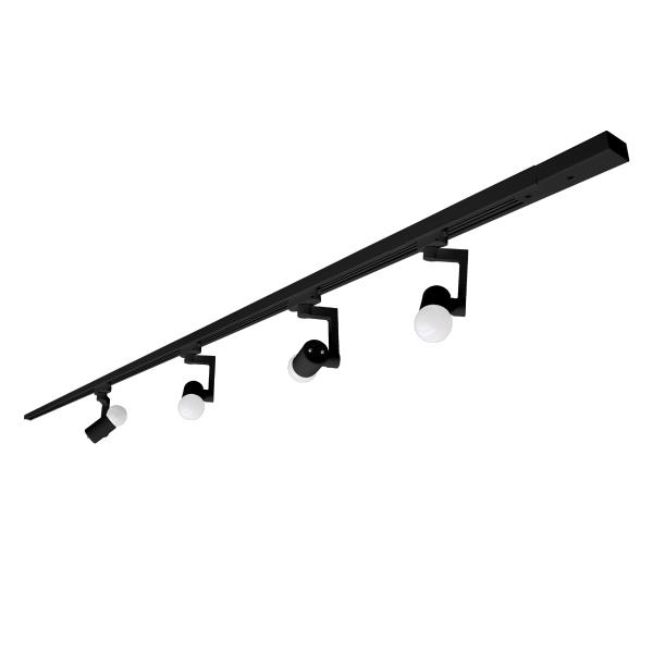 ILUMINACIÓN DE RIEL LED 2 MTS CABEZALES GIRATORIOS LUZ FRÍA NEGRO | The ...