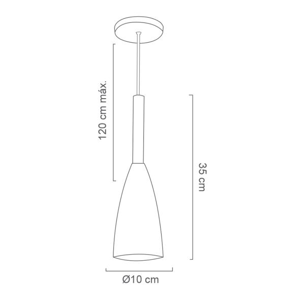 LÁMPARA COLGANTE MAXXI 8222 COLOR BLANCO MADERA NEGRO | The Home Depot ...