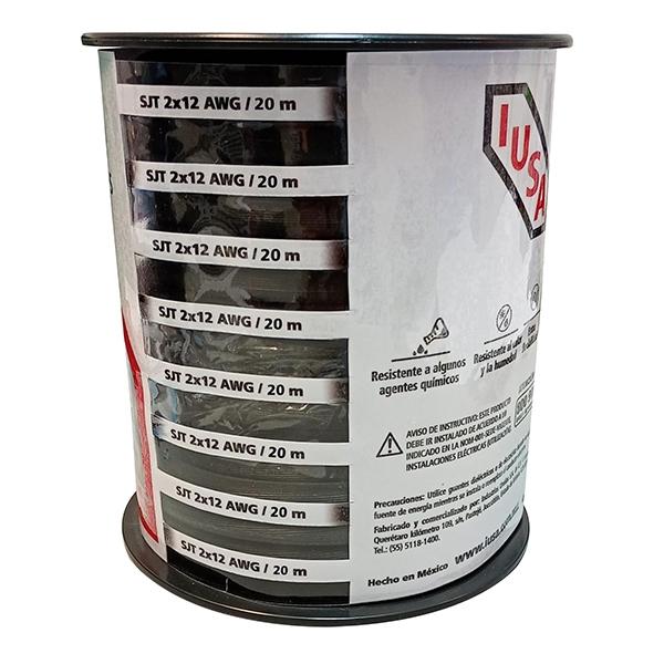 CABLE SJT USO RUDO 2X12 AWG CARRETE 20 METROS IUSA | The Home Depot México