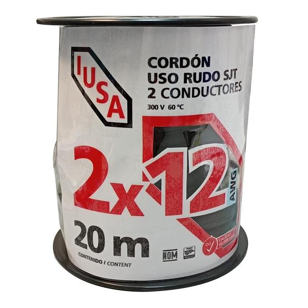 CABLE SJT USO RUDO 2X12 AWG CARRETE 20 METROS IUSA | The Home Depot México
