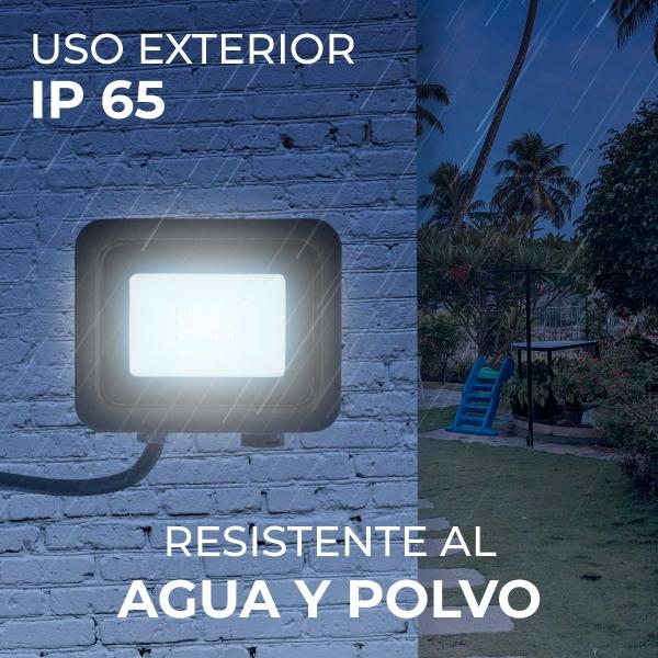 PAQUETE 10 REFLECTORES LED IP65, 10W, LUZ CALIDA, 900LM, RESISTENTE A ...