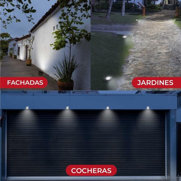 PAQUETE 10 REFLECTORES LED IP65, 10W, LUZ CALIDA, 900LM, RESISTENTE A ...