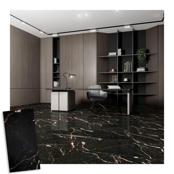 PISO PORCELANATO FRANCESCO 60 X 120 CM NEGRO CAJA CON 1.44 M2 | The ...