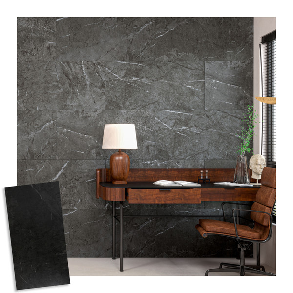 PISO SERNEN NEGRO 50 X 100 1.5 M2 RECTIFICADO HD RS | The Home Depot México