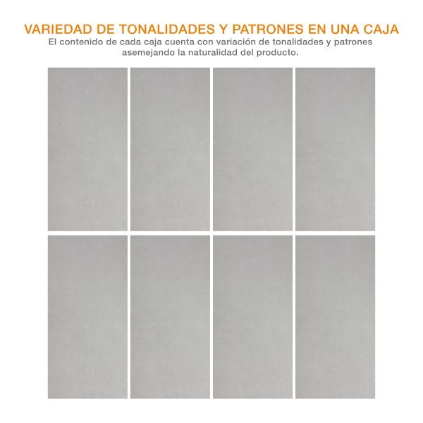 PISO PORCELÁNICO FASIO 59.3 X 119 GRIS CAJA CON 2.12 M2 | The Home Depot México