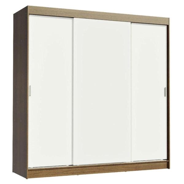 ROPERO DOBLE MADESA RENO 3 PUERTAS MARRÓN BLANCO | The Home Depot México