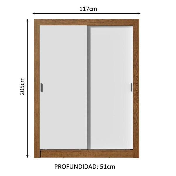 ROPERO MADESA DALLAS 2 PUERTAS CORREDIZAS 2C MARRÓN | The Home Depot México