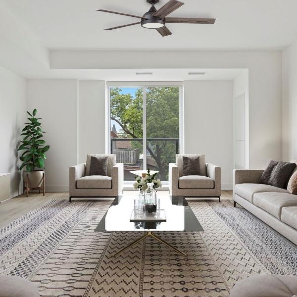 VENTILADOR DE TECHO DRINET 52\" PARA INTERIOR CON LED INTEGRADO BRONCE ...