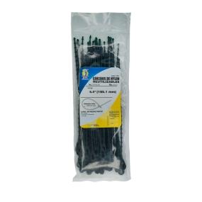 CINCHO SUJETACABLE DE NYLON DE BOLITAS NEGRO REUSABLE | The Home Depot ...