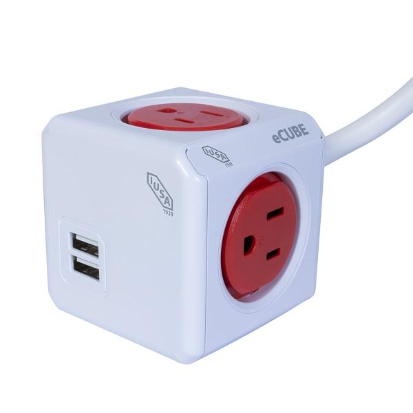 MULTICONTACTO ECUBE 4 ENTRADAS Y 2 PUERTOS USB DE 1.5 METROS IUSA | The ...