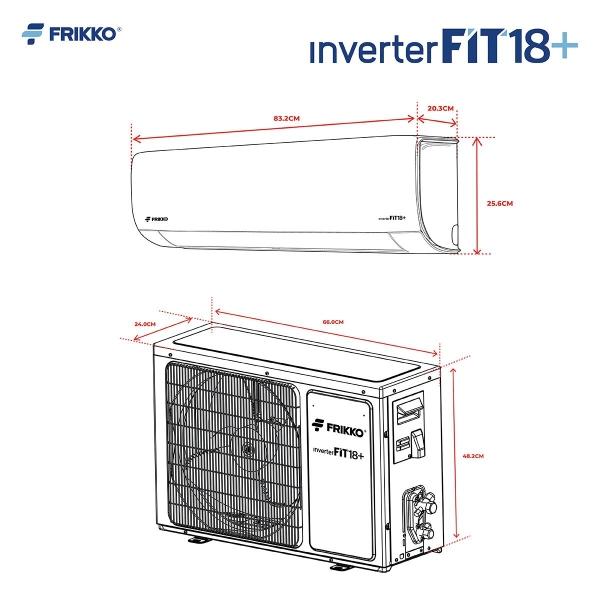FRIKKO AIRE ACONDICIONADO FIT 18+ 1.5 TONELADAS 230V FRÍO CALOR (182H ...