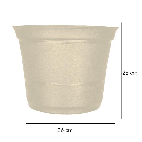 MACETA MONACO 14\" IVORY | The Home Depot México