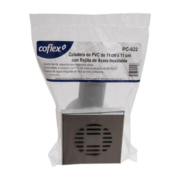 COLADERA DE PVC DE 11 X 11 CM CON REJILLA DE ACERO INOXIDABLE | The ...