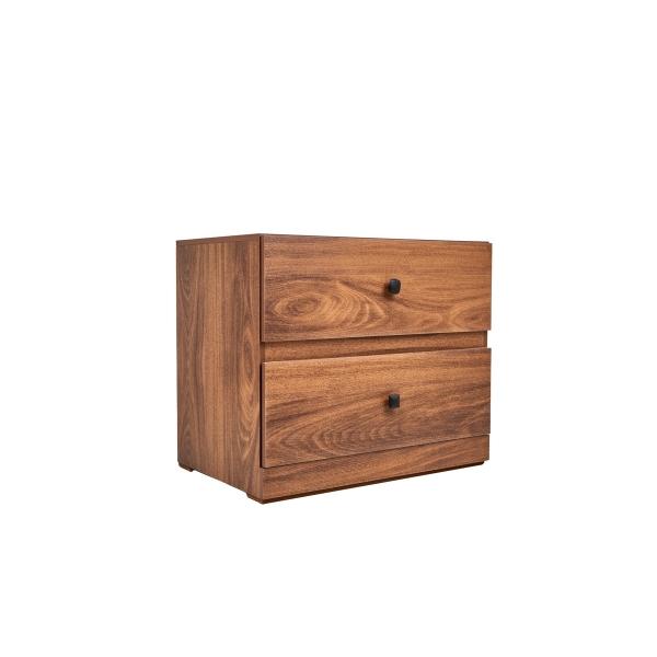 BURÓ CON 2 CAJONES COLOR NOGAL - MADERA MDF | The Home Depot México