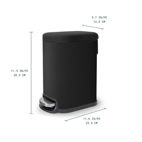 BOTE DE BASURA 5L NEGRO ATERCIOPELADO | The Home Depot México