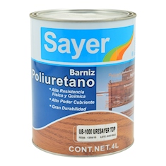 Barniz De Poliuretano Sayer Para Madera Brillo Directo 500 Ml The