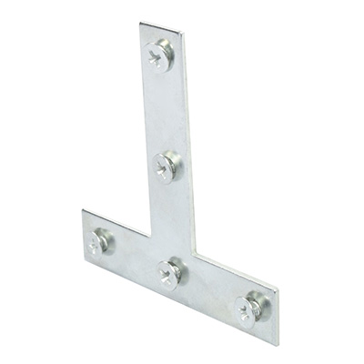 PLACA DE UNIÓN \"T\" 7.6 X 7.6 CM PLATA 2 PIEZAS | The Home Depot México