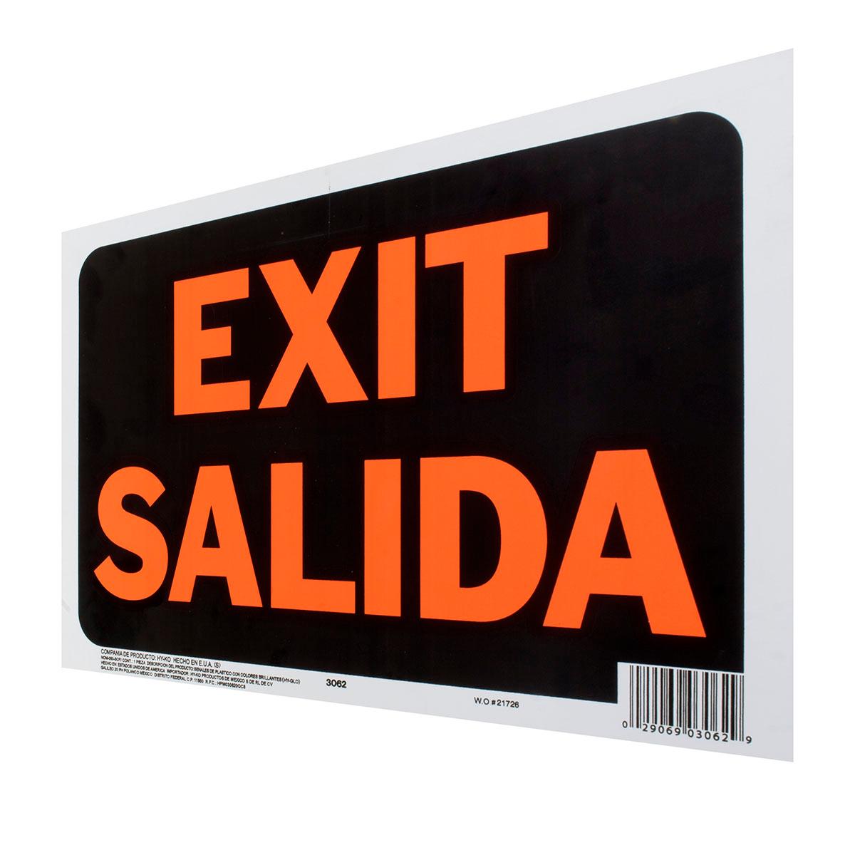 LETRERO DE PL STICO PARA PARED SALIDA 21 5 X 30 5 CM The Home Depot LETRERO DE PL STICO PARA PARED SALIDA 21 5 X 30 5 CM The Home Depot