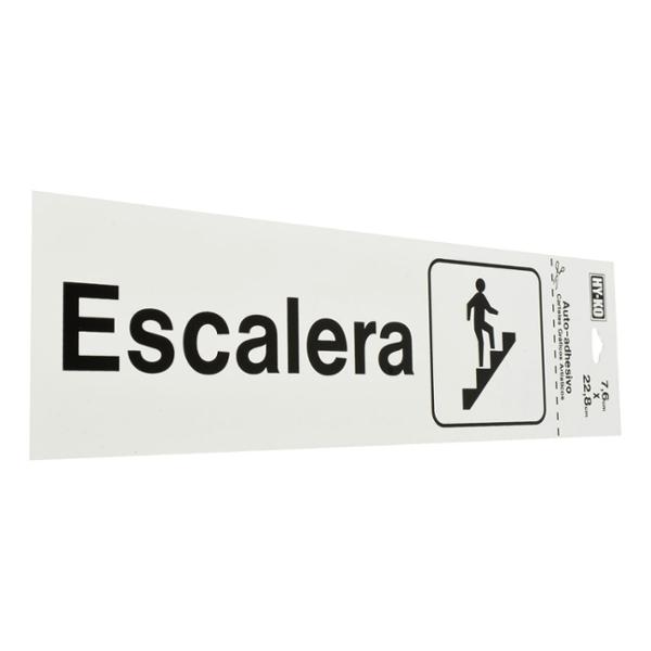 LETRERO ESCALERA DE 7.6 X 22.8 CM BLANCO | The Home Depot México