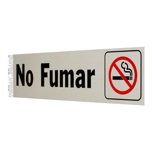LETRERO DE ALUMINIO PARA PARED "NO FUMAR" DE 20.3 X 5.1 CM | The Home ...