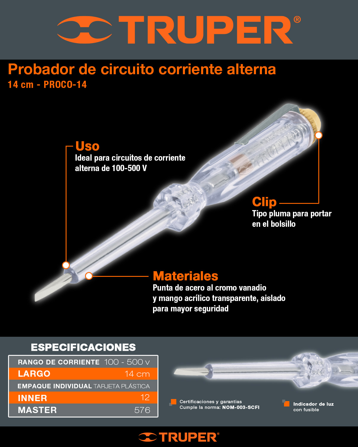PROBADOR CORRIENTE PROCO-14 | The Home Depot México