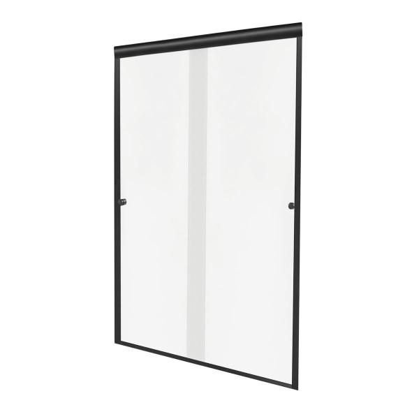 CANCEL PARA BAÑO 121 A 125 X 187 CM RECTANGULAR CRISTAL TEMPLADO NEGRO ...
