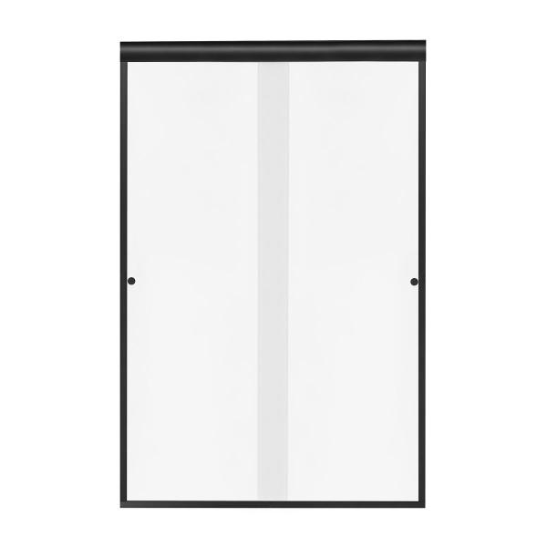 CANCEL PARA BAÑO 121 A 125 X 187 CM RECTANGULAR CRISTAL TEMPLADO NEGRO ...