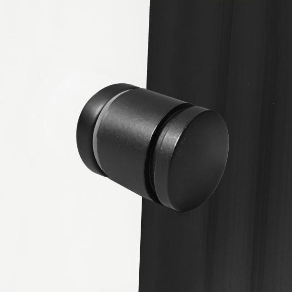 CANCEL PARA BAÑO 196 A 200 X 187 CM RECTANGULAR CRISTAL TEMPLADO NEGRO ...