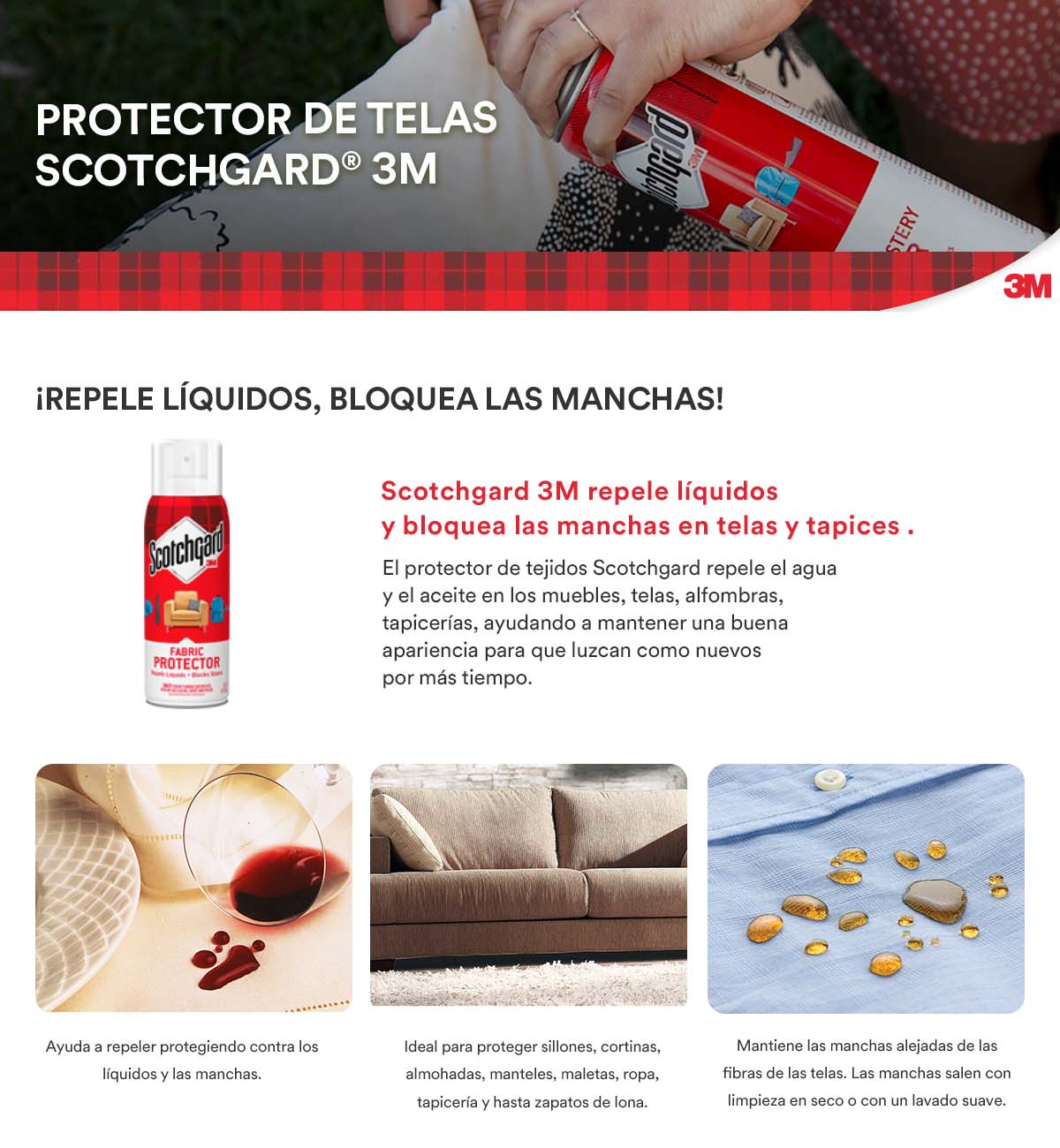 PROTECTOR DE TELAS 3M SCOTCHGARD, 1 SPRAY - 13.5 OZ | The Home Depot México