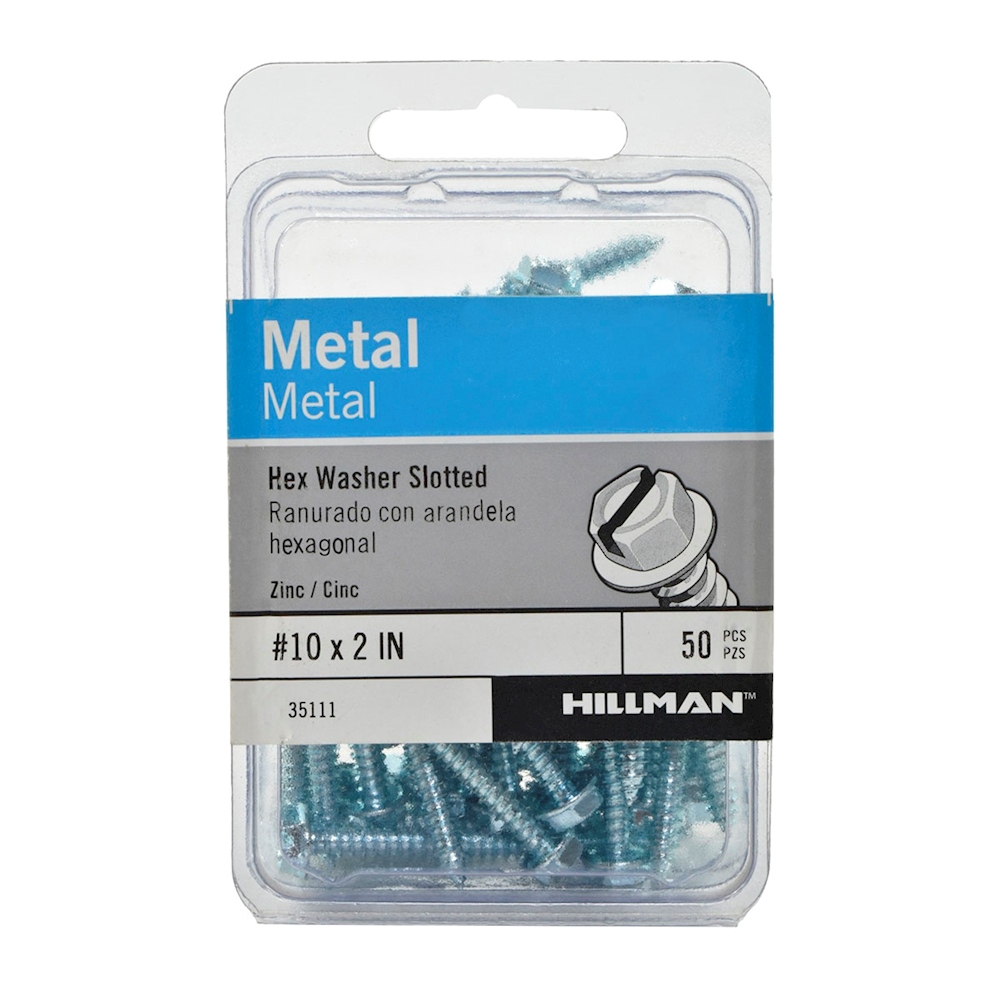 50 TORNILLOS HEXAGONAL RANURADO RONDANA2 PULGADAS PLATA | The Home ...